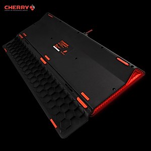 1STPLAYER Steampunk Mechanical Gaming Keyboard, Cherry MX Red Switches, Backlit Red LED, 104 Keys Full Size