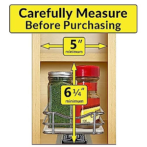 LYNK PROFESSIONAL® Pull Out Spice Rack Organizer for Cabinet - Lifetime Limited Warranty - Slide Out Rack - 4-1/4 inch Wide Sliding Spice Organizer Shelf - Chrome