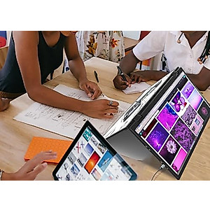 Virzen Triple Screen 15.6" Portable Foldable Monitor Dual Screen with VESA Extender 1080P FHD IPS for Laptop PC 360°Rotation Kickstand for Windows MAC OS Smartphone,PS5,Switch
