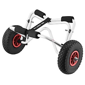 RAD Sportz Kayak Trolley Kayak Cart with Pneumatic Tires 150 LB Capacity Silver