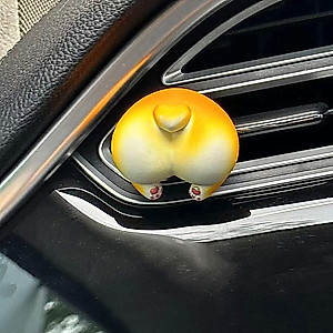 Funny Corgi Car Air Vent Decoration and Clip with Air Freshener Natural Scent Tablet and Refill, Car Aromatherapy Accessories and Interior Decoration