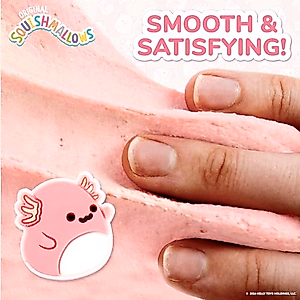 Original Squishmallows Archie The Axolotl Premium Cloud Slime, 8 oz. Fluffy Slime, Cotton Candy Scented, 3 Fun Slime Add Ins, Pre-Made Slime for Kids, Great 6 Year Old Toys, Super Soft Sludge Toy
