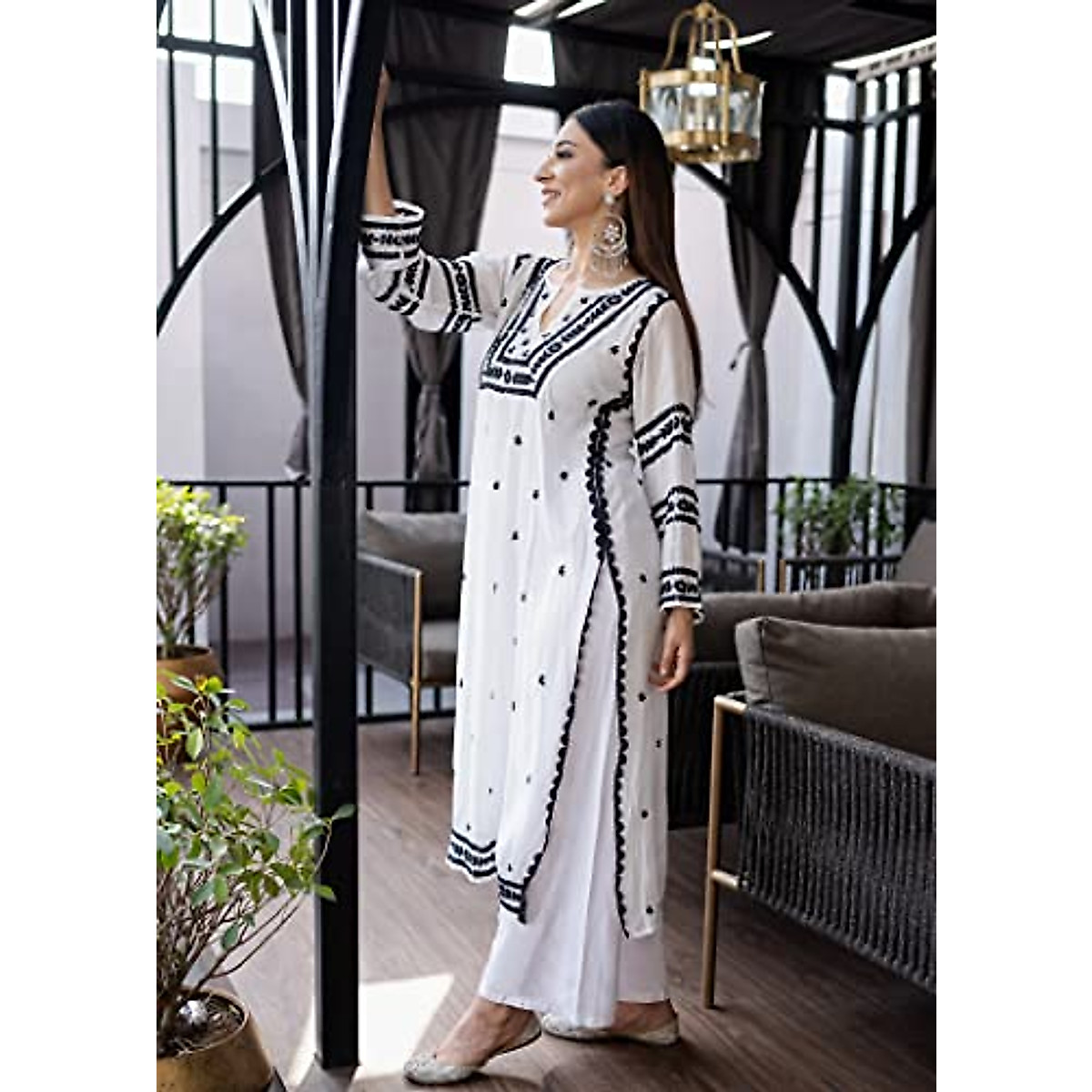 Elina fashion Indian Readymade Stitched Kurti for Womens With Pant | Rayon Embroidered Kurta Kurtis