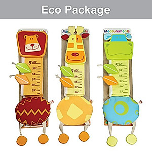 I'm Wood and Fabric Wall Growth Chart, Height Measurement, Scale, Ruler for Kids (Cow)