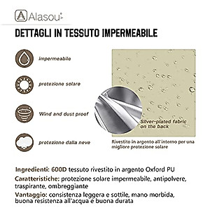 AlaSou Zero Gravity Chair Cover,Heavy Duty Gravity Chair Cover 31" W x 19" D x 34" H,Cream Color