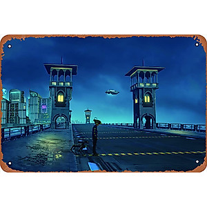 Egypt 2077 On Stanly Bridge 5k Metal Tin Sign Wall Art Decor Garden Bar Cafe Poster 8x12 Inches