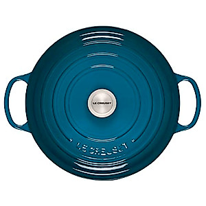 Le Creuset Enameled Cast Iron Signature Round Dutch Oven, 7.25 qt., Deep Teal