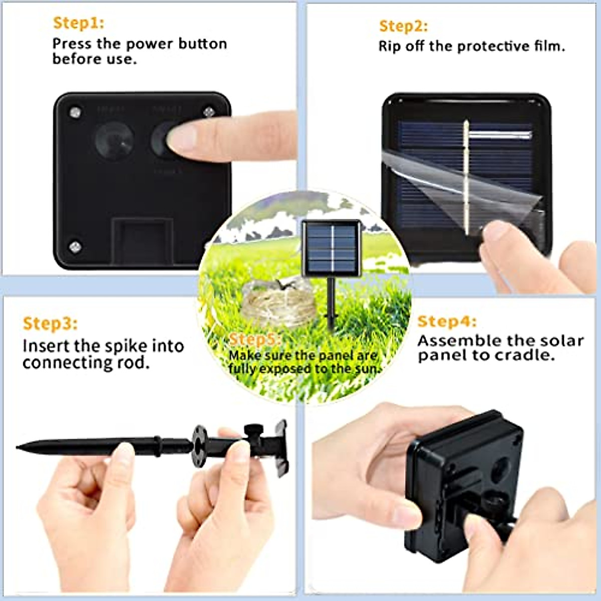 INMKALI Solar String Lights Outdoor Waterproof Big & Super Bright LED Christmas Lights 2-Pack 2400MAH 144FT 400L Fairy Lights 8 Lighting Modes for Garden Patio Tree Party Wedding (Cool White)