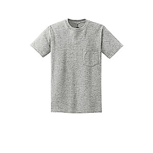 Gildan Men's Ultra Cotton T-Shirt with Pocket, Style G2300, 2-Pack, Sport Grey, Large