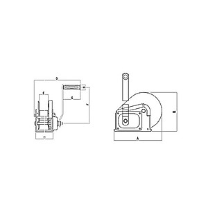 1200 lb WLL Tyler Tool Stainless Steel Hand Winch, Brake Winch Boat 4wd Trailer