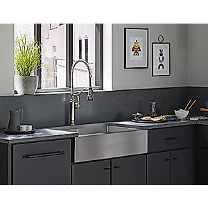 KOHLER 77515-VS Tournant Semi-Professional Pull-Down Kitchen Sink Faucet, Standard, Vibrant Stainless Steel