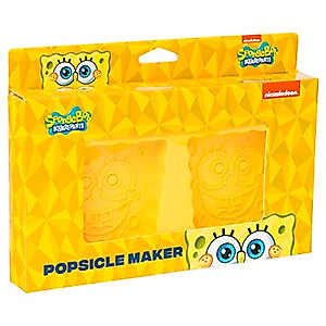 Silver Buffalo Nickelodeon's Spongebob Squarepants 2pc Popsicle Maker Set, Regular, yellow