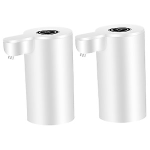 Uonlytech 2 Sets Barreled Water Pump Water Bottle Pump Dispenser Water Pump for 5 Gallon Bottle Water Jug Pump Electric Water Charging Drinking Water Dispenser Hydraulic Pump Pp USB White