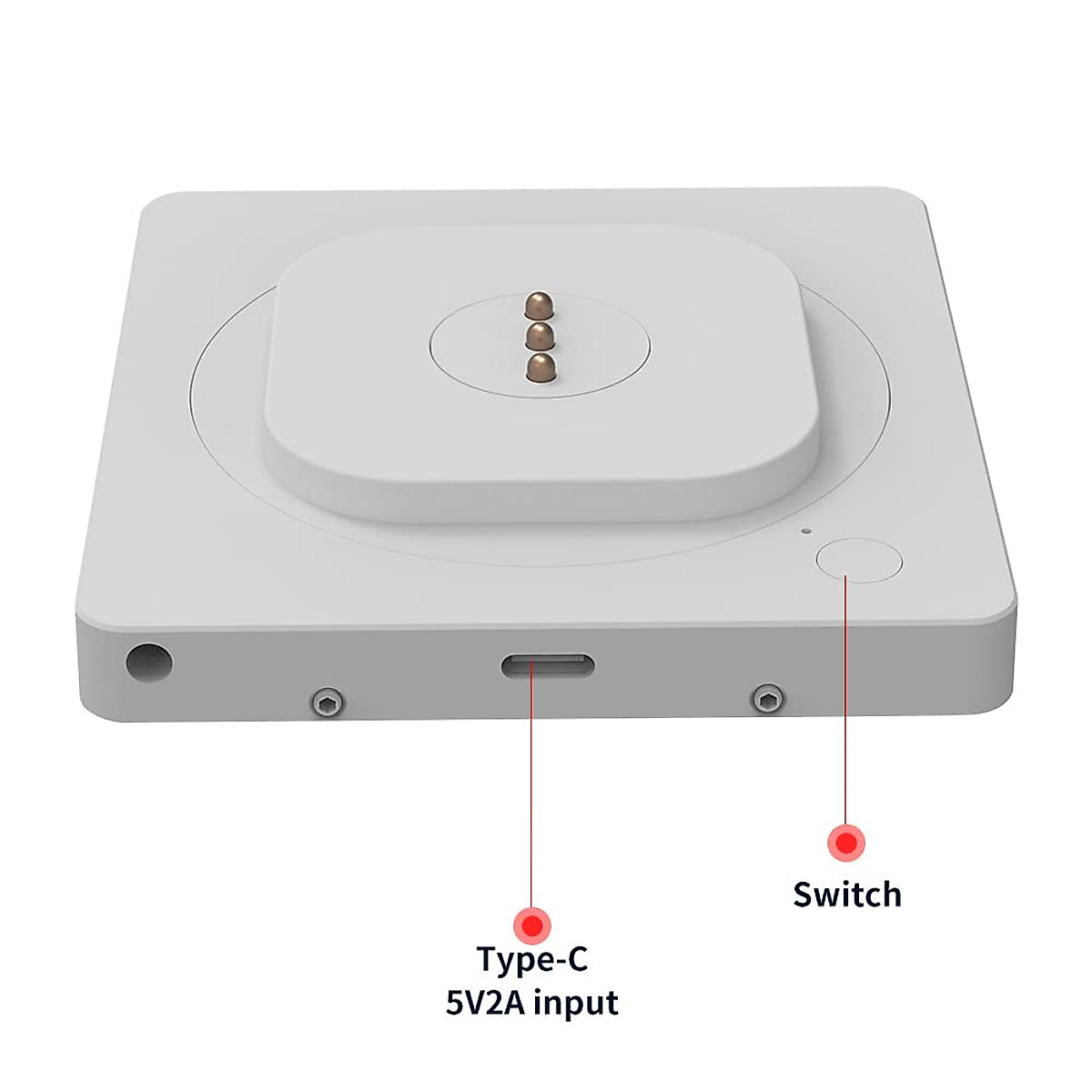 EMONITA Magnetic iPad Wall Mount with 360° Rotatable Charging Port for EMONITA iPad Cases - Silver