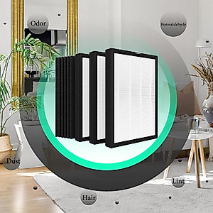 Nyingchi ProHEPA 9000 Replacement Filter,Compatible with VEVA ProHEPA 9000 Air Purifier,Including 3 True HEPA Filters & 6 Activated Carbon Filters