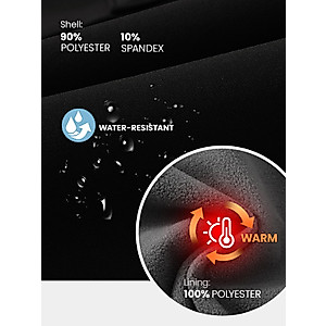 TBMPOY Women's Skiing Hiking Cargo Pants Outdoor Waterproof Windproof Softshell Fleece Snow Pants Black M