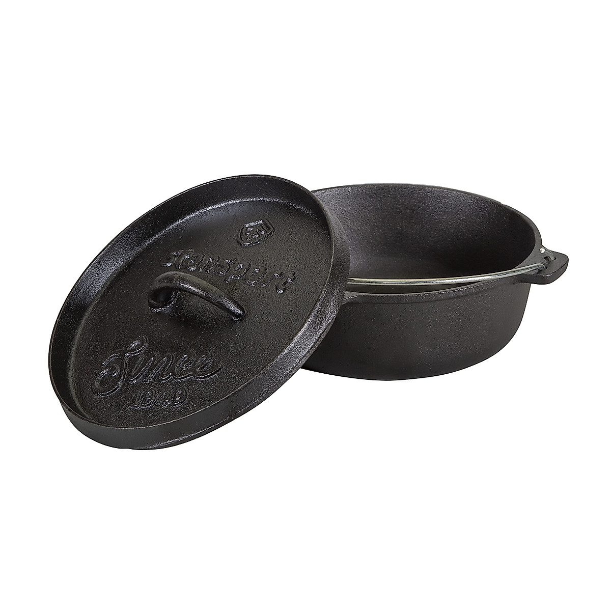 Stansport 2 QT Pre-Seasoned Cast Iron Dutch Oven Flat Bottom (16019-20)