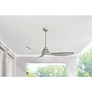 Levanto 52 in. Integrated LED Indoor/Outdoor Brushed Nickel Ceiling Fan with Light Kit