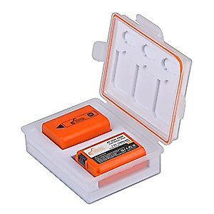 NP-FW50 Battery, Pickle Power 2 x 1500mAh Batteries for Sony Alpha A6500, A6400, A6300, A6000, A3000, A5000, A5100, A7II, A7RII, A7, RX10 NEX-3/5/7 Series Camera, with Battery Storage Case
