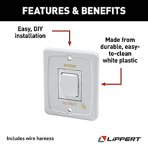 Solera-308472 White Interior Switch; 40 AMP with Plate