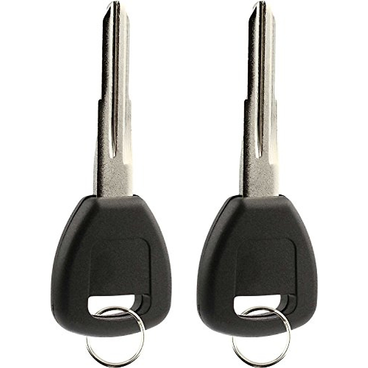 KeylessOption Replacement Chip Transponder Blank Car Ignition Key Blade for Honda Acura HD106PT (Pack of 2)