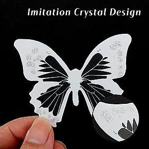 ALXBSONE 3D Butterfly Wall Stickers 72 Pcs, PVC Wall Sticker Decoration, Multiple Styles Butterfly Shape, Party Decals, for Bedroom Kids Nursery Classroom Wedding Decoration(White)