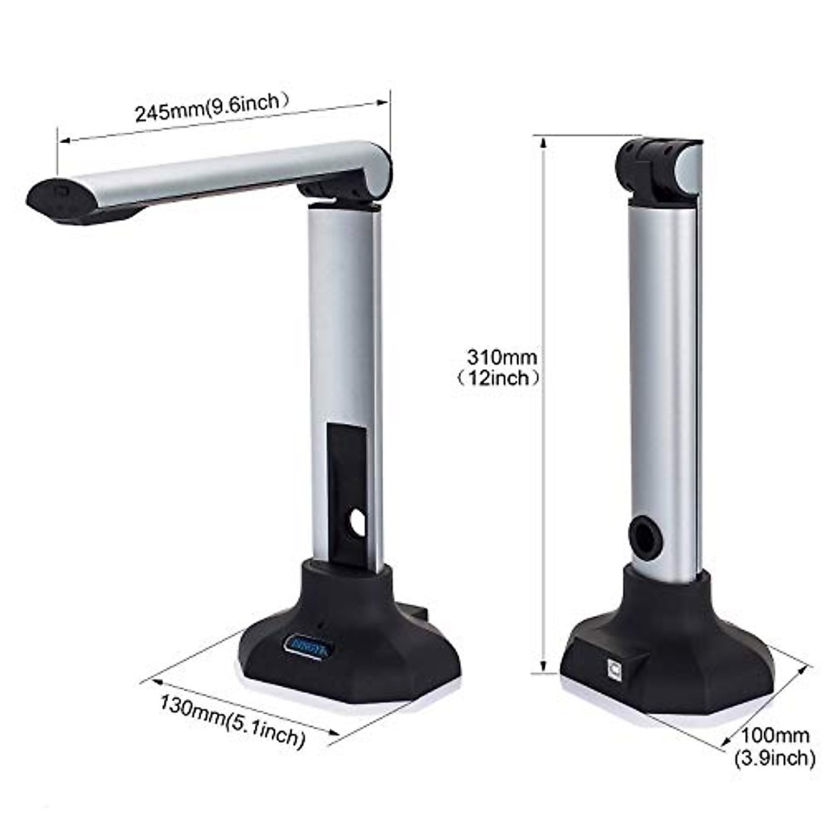 Document Camera for Teachers, Portable USB Visualiser A4 8MP with Auto-Focus and LED Supplemental Light. Excellent for Distance Education Web Classroom Library and Office Conferencing