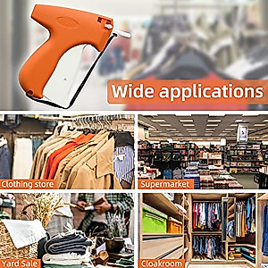 1606 Pieces Clothing Tagging Gun Kit for Clothes Labeler, Garment Price Tag Attacher Gun with 6 Steel Needles and 1600 1-in Barbs Fasteners for Fine Tagging Applications