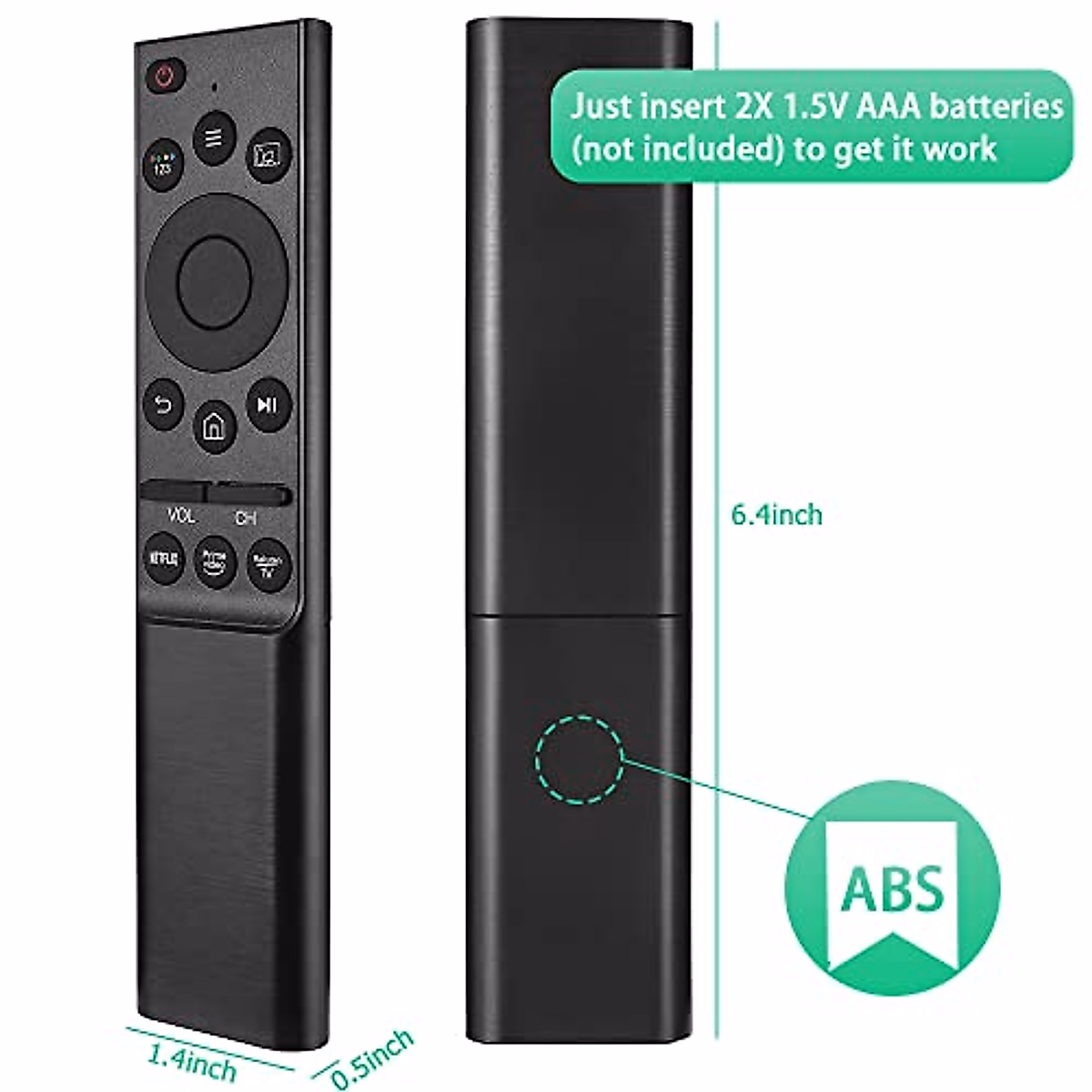 Universal Remote Replacement for Samsung TV Remotes BN59-01363 BN59-01357, Compatible with Samsung Smart-TV LCD LED UHD QLED 4K HDR TVs, with Netflix, Prime Video, Rakuten TV Buttons