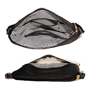 Women Crossbody Bag with Tassel for Womens Ladies, Shoulder Bag Handbag Cross body Bag Bolsa Feminina Purses Hand Bag (Tassel Bag Black and White)