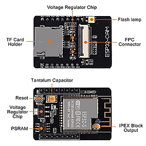 AITIAO 2Pcs ESP32-CAM-MB ESP32-CAM WiFi Bluetooth Development Board ESP32-CAM-MB Micro USB to Serial Port CH340G with OV2640 2MP Camera Module Dual Mode Compatible with Raspberry Pi