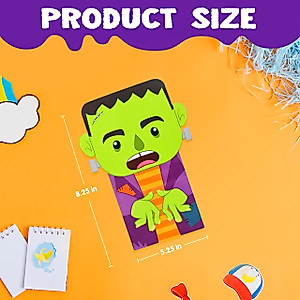 JOYIN 36PCS Halloween Treat Goodies Bags, 5 × 8" Die-Cut Flip Over Candy Box Bulk, Gift Bag for Trick or Treating, 8 Design Non-Candy Trick or Treat Cookies Box for Kids Halloween Party Favor Supplies