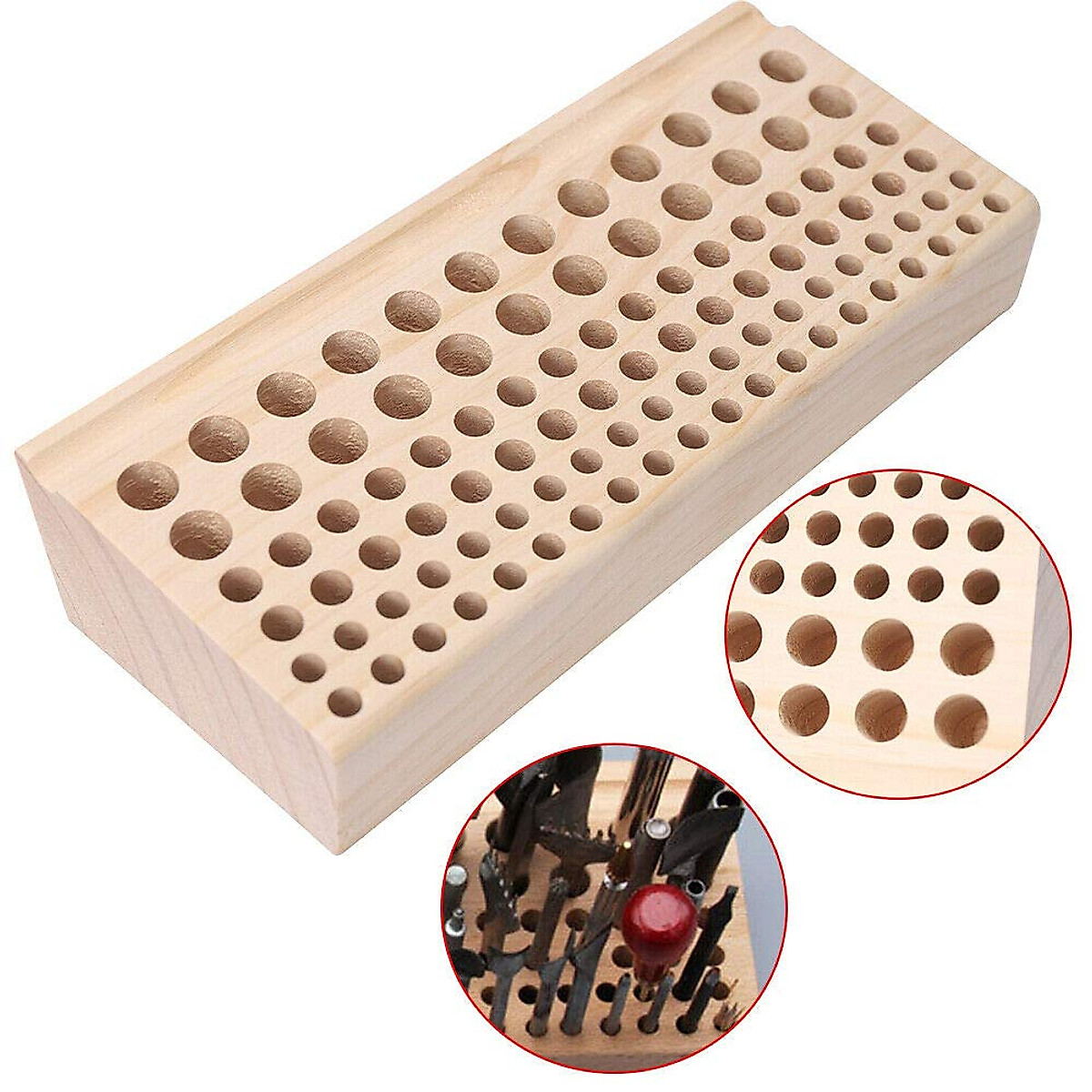 98 Leather Craft Tool Holder Wood Rack PunchHoles Rack Wooden Stamp Storage Holder Organizer Leather DIY Craft Wood Tool Professional Leather Punch Craft Tool Rack for Store Various Tools