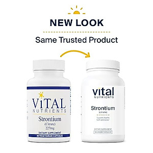 Vital Nutrients Strontium Citrate | Vegan Supplement | Supports Healthy Teeth and Bones* | Gluten, Dairy and Soy Free | Non-GMO | 90 Capsules