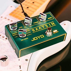 JOYO R-11 Baatsin Overdrive Distortion Bundle with R-14 Atmosphere Reverb for Electric Guitar Effects Most Frequently Combination Budget Pedals