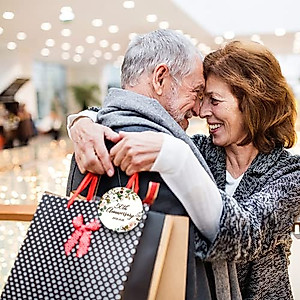 Kokaaee 50th Year Anniversary Ornament Wedding Marriage 50 Years Anniversary Valentines Day Gifts Ideas Hanging Ceramic Decorations for Her Him Parents Couple Husband Wife Present