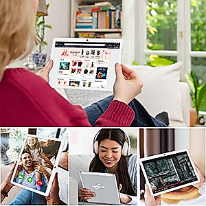 Tablet 10.1 inch Android 12 Tablet 2023 Latest Update Octa-Core Processor with 64GB Storage, Dual 13MP+5MP Camera, WiFi, Bluetooth, GPS, 512GB Expand Support, IPS Full HD Display (Silver)