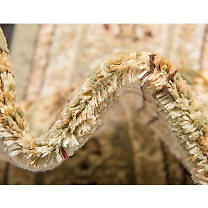 Unique Loom Versailles Collection Traditional Classic Border with Medallion Motif, Area Rug (10' 0 x 13' 0 Rectangular, Green/ Ivory)