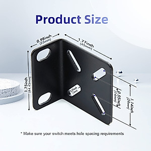 PhyinLan Rack Mount Kit for 17.3 inch Switches, Adjustable Rack Ears for Buffalo Tech, Cisco, NETGEAR,Dell, D-Link, Linksys and TRENDnet Products, Adjustable Hole Distance 14-29mm