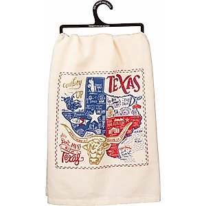Primitives By Kathy LOL Made You Smile Dish Towel, Texas 28" X 28"