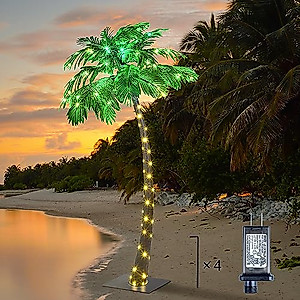 Lightshare 7 Feet Palm Tree, 96LED Lights, Decoration for Home, Party, Christmas, Nativity, Outdoor Patio