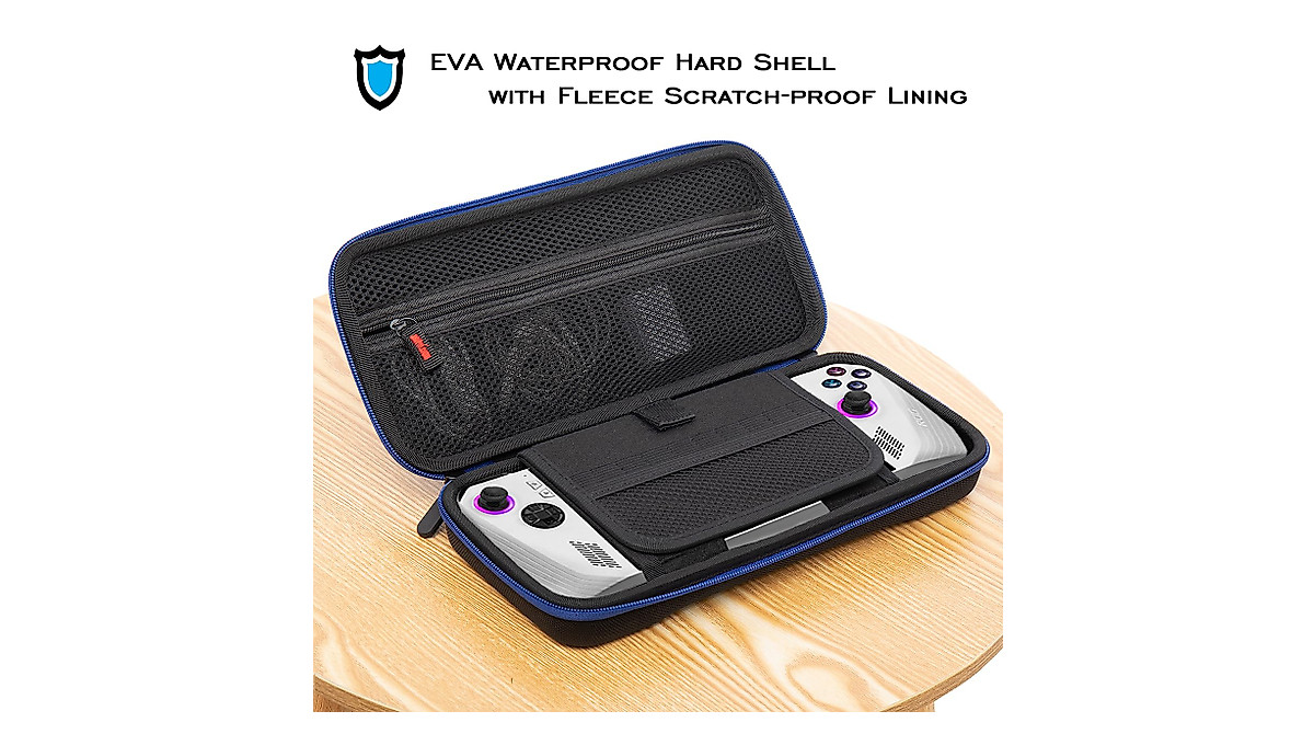 ADVcer Rog Ally Handheld Case, Waterproof EVA Hard Shell Flannel Soft ...