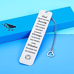 Sobriety Recovery AA Gifts Christian Bookmarks Gifts for Women Men Religious Bible Verse Book Markers Baptism Serenity Prayer After Surgery Cancer Survivor Gifts Christmas Birthday Gifts for Friends