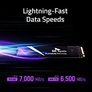 SK hynix Platinum P41 1TB PCIe NVMe Gen4 M.2 2280 Internal Gaming SSD, Up to 7,000MB/S, Compact M.2 Form Factor - Internal Solid State Drive with 176-Layer NAND Flash