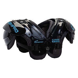 CHAMPRO Youth Scorpion Shoulder Pad, Black, Blue, 60-90 lbs (FSP5)