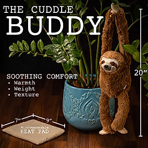 Lulumaia Sloth Heating Pad Stuffed Animal Microwavable Heating Pads for Menstrual Cramps Long-Lasting and Reusable Plush Microwavable Animal for Soothing Comfort During Periods Cramps (Cuddly Sloth)