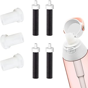 Bottle Filter Mouthpiece Replacement for Brita Water Bottle, Valve Replacement Accessories for Brita Filter Bottle, 3PC Silicone Mouthpiece, 4PC Filter Cartridges, Filter Bottle Parts