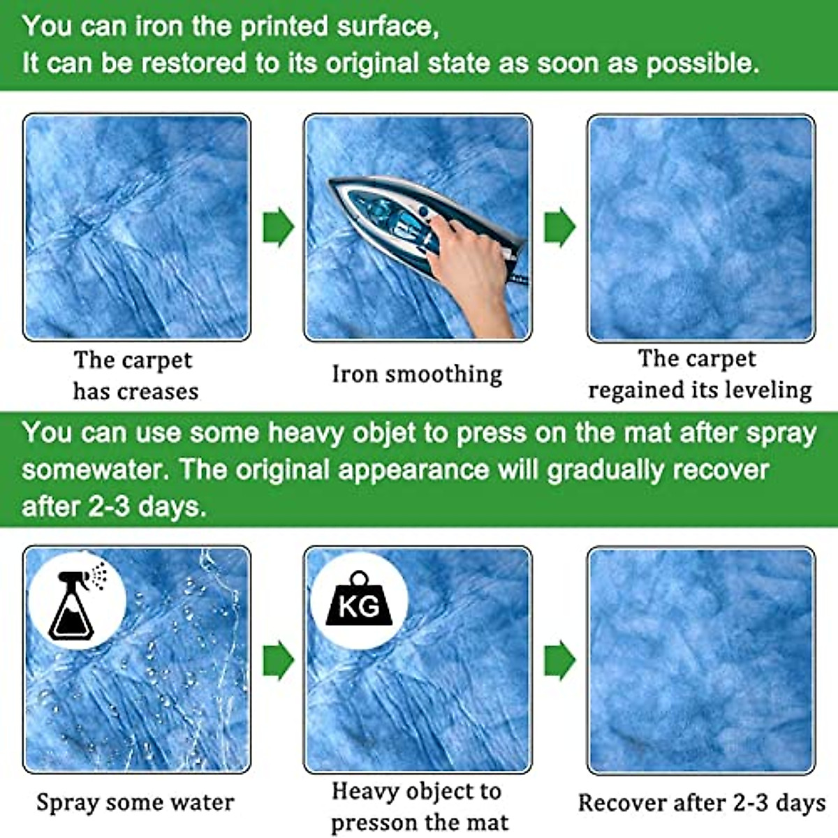 Machine Washable Round Area Rug Indoor Ultra Soft Bedroom Floor Sofa Living Room Dorm Small Circular Carpet, Modern Abstract Art Blue Pattern