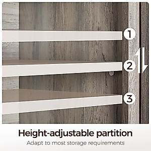 Yaheetech TV Stand with Sliding Barn Doors, Farmhouse TV Stand for TVs up to 65 Inch, Mid Century Media Entertainment Center for Living Room, 32.5 in H, Gray