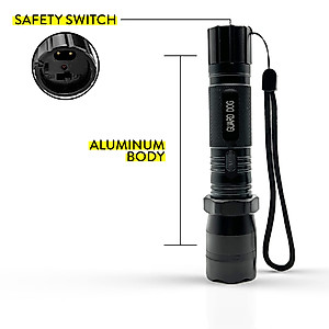 Guard Dog Diablo Stun Gun – Tactical Stun Gun with LED Flashlight – Police Strength Stun Gun with Concealed Technology – Free Holster - Rechargeable Battery